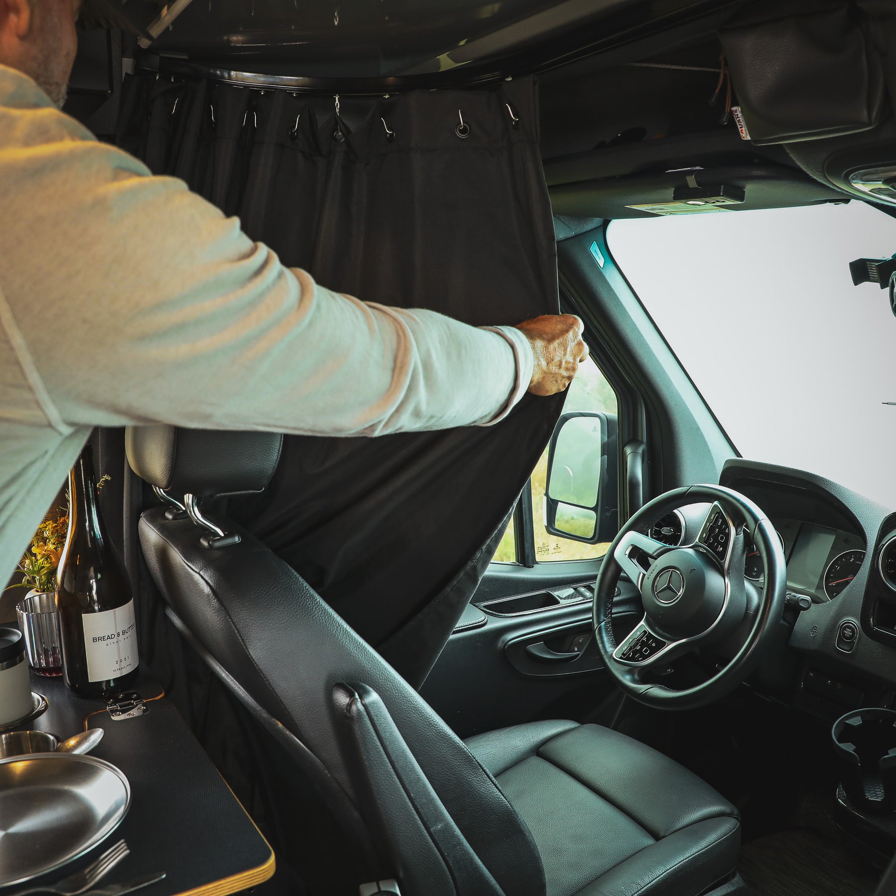 CLIMA-SHADE Showtime Curtain for Mercedes Sprinter | Blackout Van Privacy