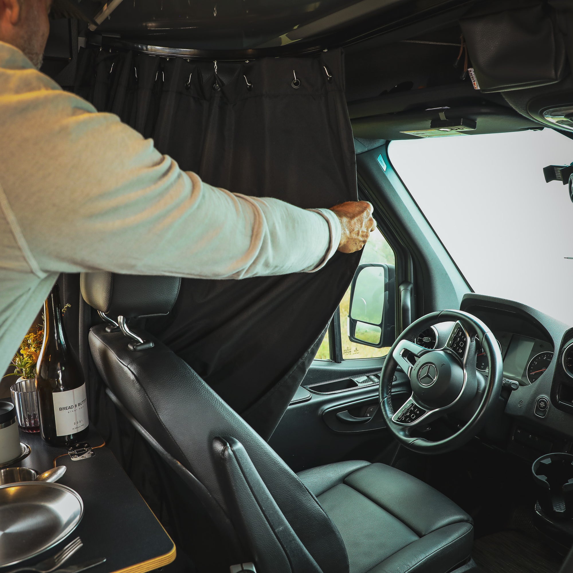 CLIMA-SHADE Showtime Curtain for Mercedes Sprinter | Blackout Van Privacy