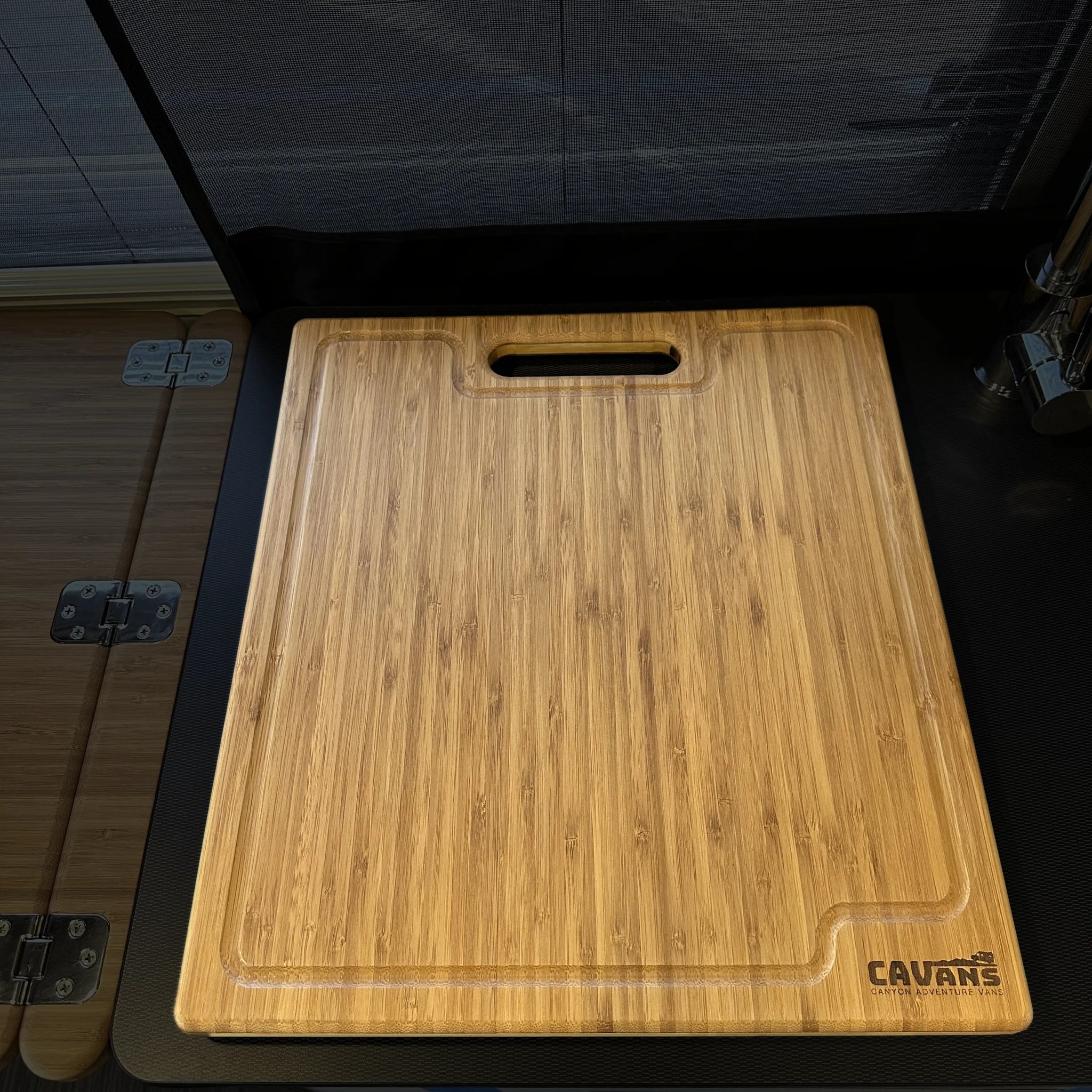 Bamboo Cutting Board - Natural Finish, 17x15 Inch Kitchen Board