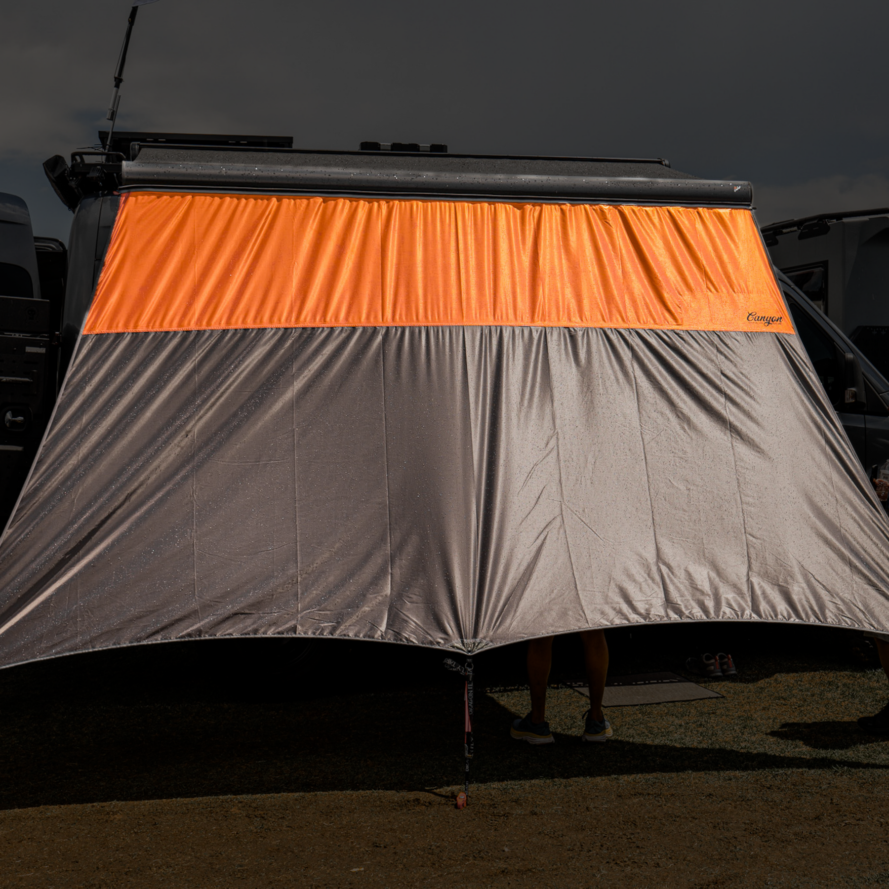 Canyon Awning Shade Extension for 144" Van Awnings | Extra Shade & Privacy