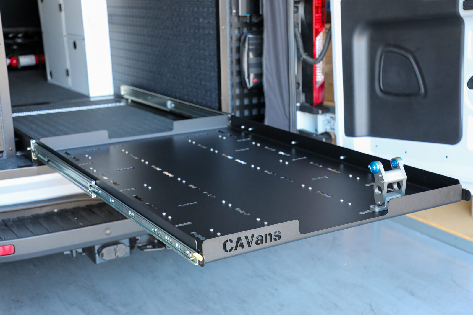 Garage Slide Out Deck for Grit Overland Vans | Canyon Adventure Vans