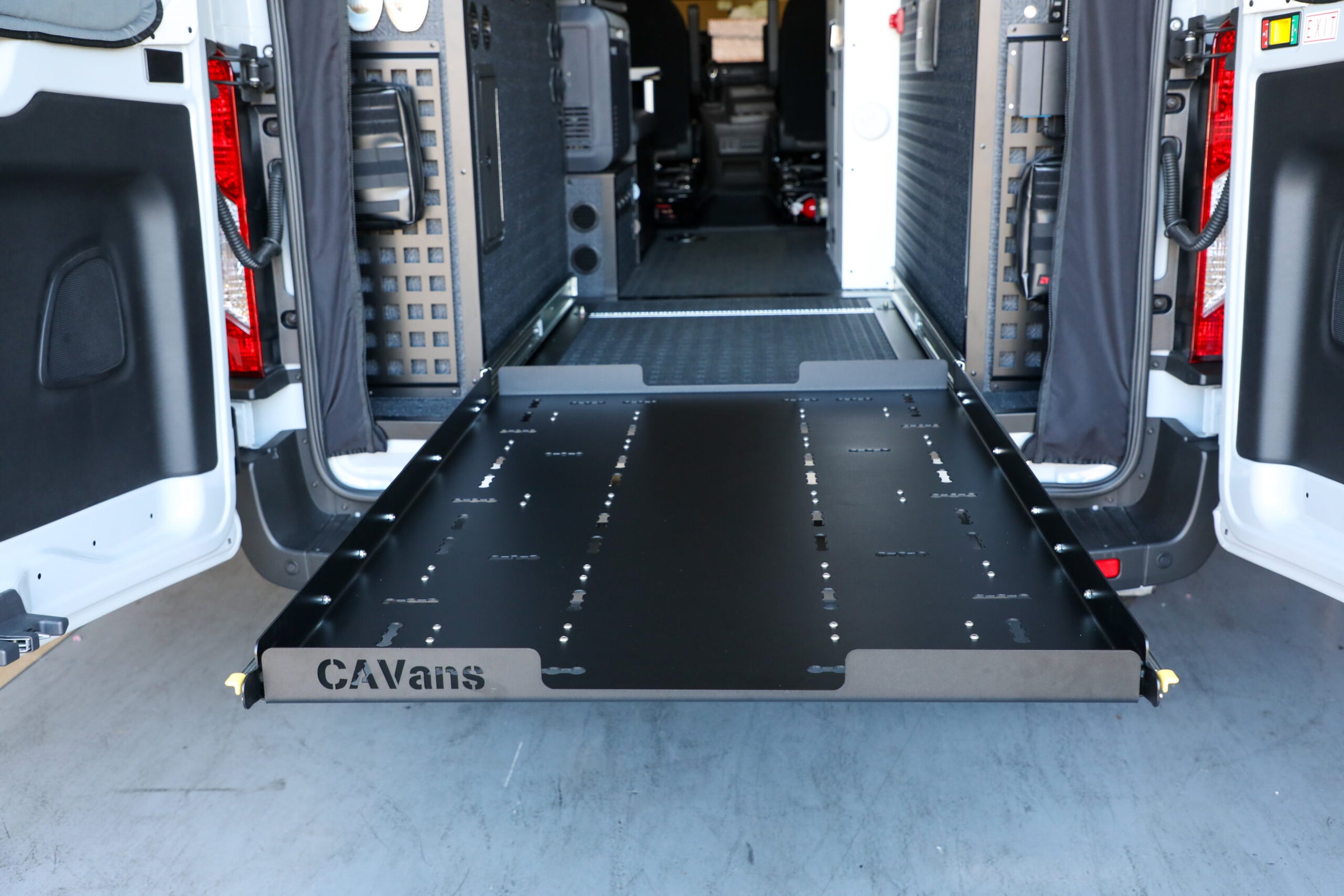 Garage Slide Out Deck for Grit Overland Vans | Canyon Adventure Vans