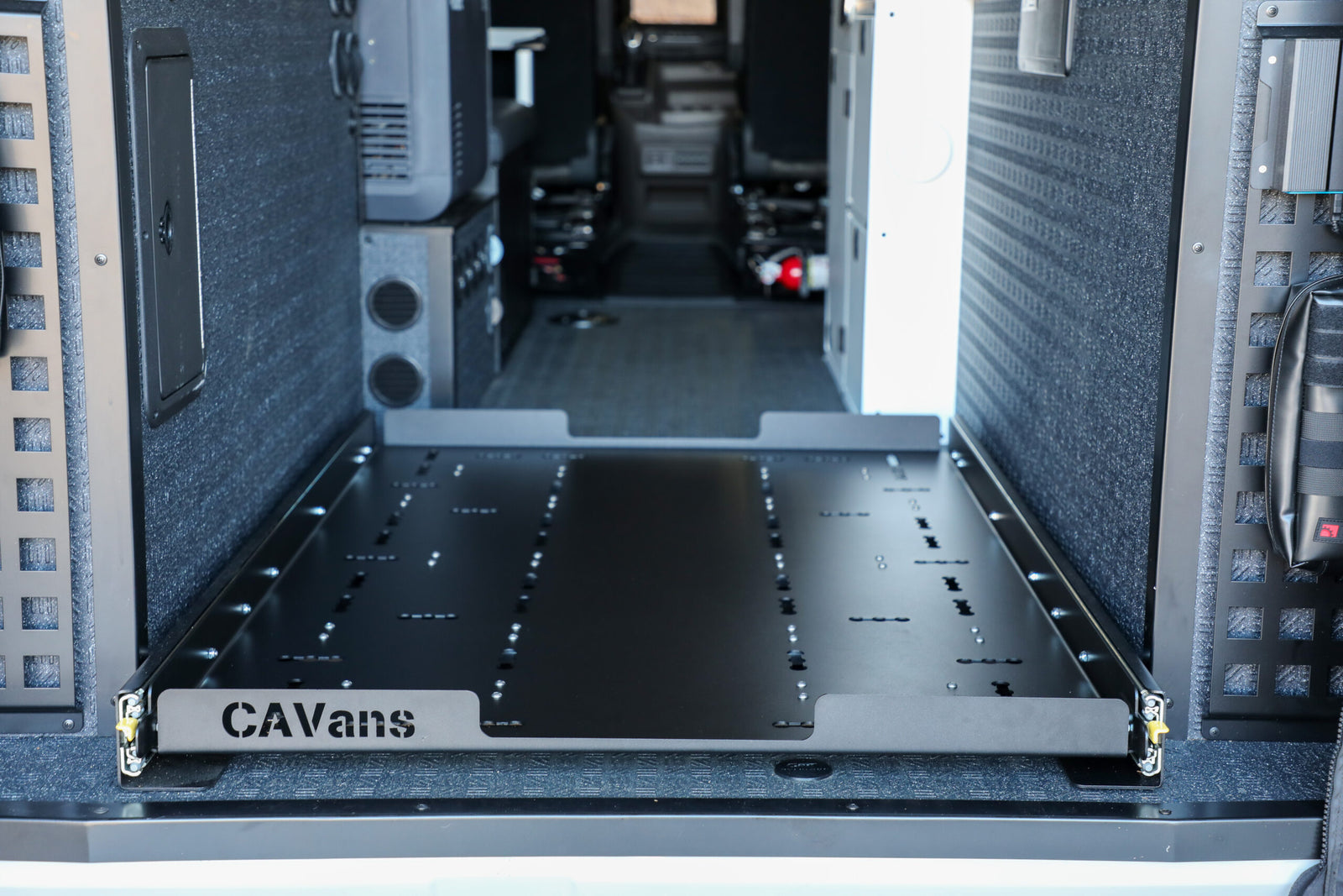 Garage Slide Out Deck for Grit Overland Vans | Canyon Adventure Vans