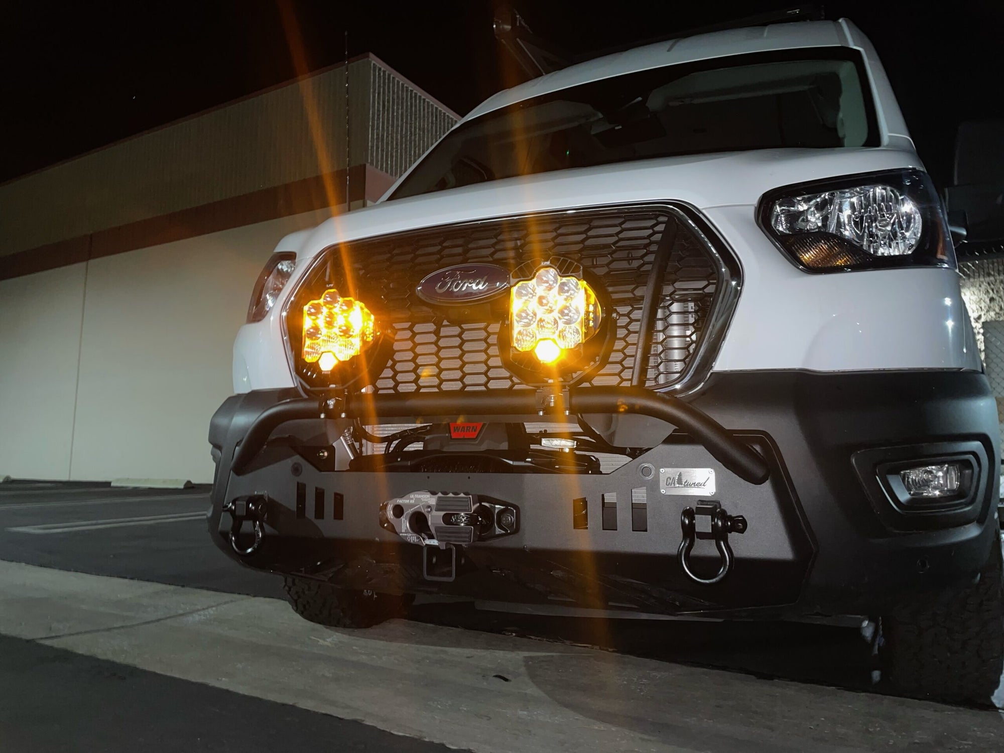 CAtuned Ford Transit Bumper w/ Winch, Light Mounts, D-Rings