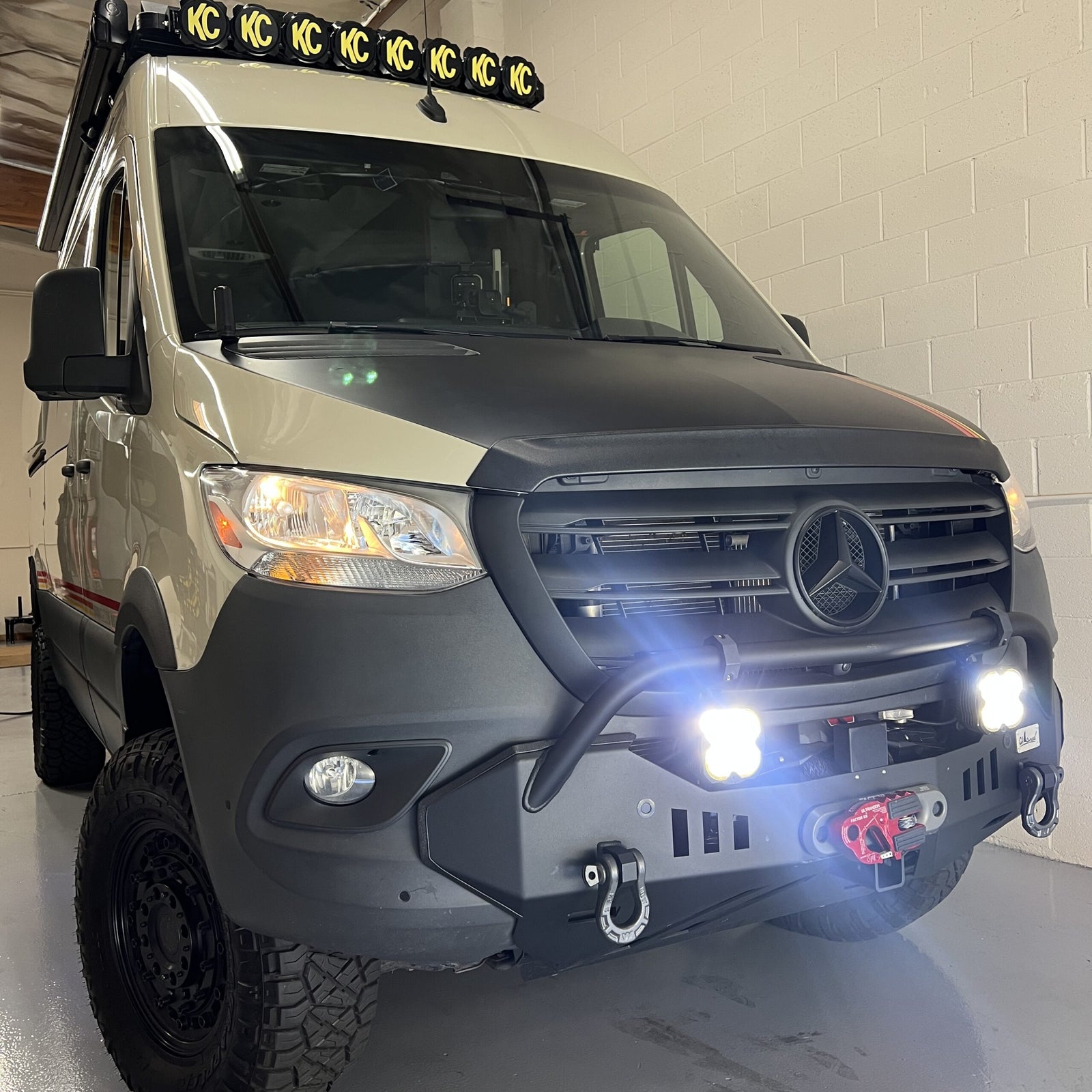 CAtuned Sprinter Bumper with Winch, D-Rings & Light Mounts